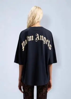 Palm Angels Curved Logo Cotton T-shirt