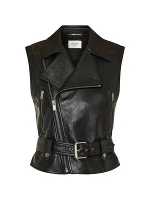 Saint Laurent Leather Biker Vest