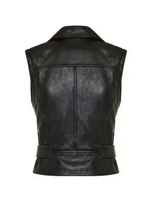 Saint Laurent Leather Biker Vest