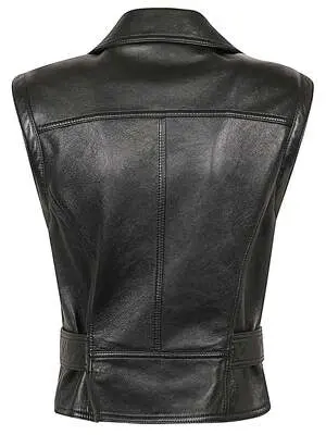 Saint Laurent Leather Biker Vest