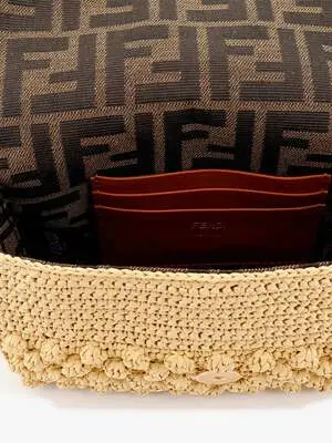Fendi Baguette® Mini Raffia Crossbody Bag