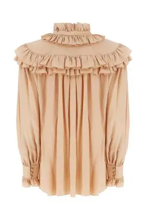 Chloé Ruffled High Neck Blouse