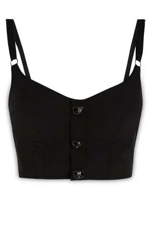 Moschino Button Up Bustier Top - Multicolor