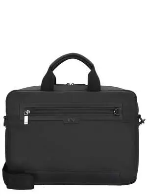 BOSS Laptop Bag With Top Handle And Shoulder Strap - Black