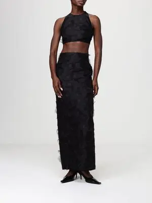 Max Mara Textured Maxi Skirt - Black