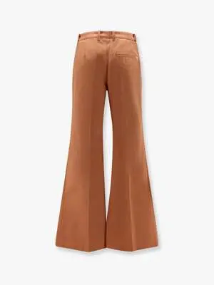 Chloé Cotton Flared Trousers - Multicolor
