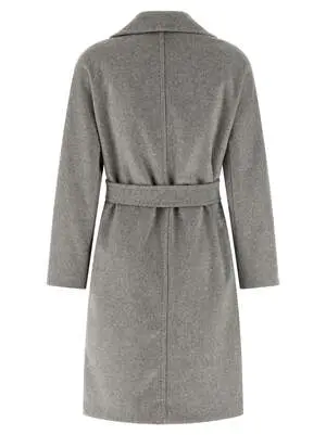 Max Mara Panteon Double Breasted Coat - Gray