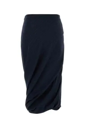 Balenciaga Embroidered Wool Skirt