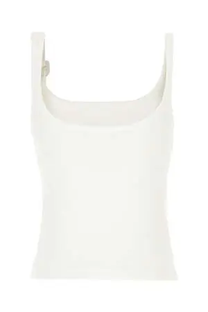 COURREGES Ribbed Tank Top With Adjustable Strap Detail - Multicolor