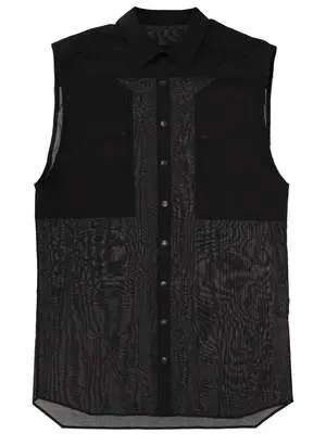 Rick Owens Sleeveless Shirt Jumbo Sl - Black