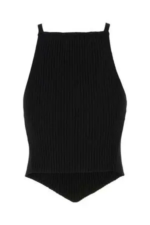 COURREGES Ribbed High Neck Top - Multicolor