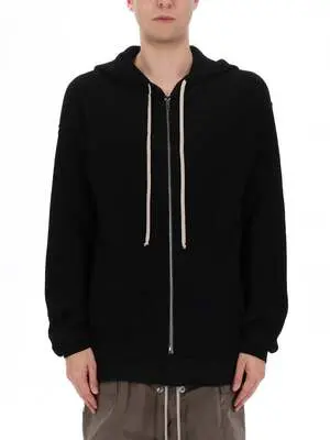 Rick Owens Zipper Hooded Shirt - Black