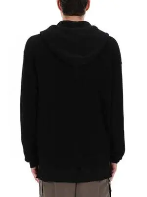 Rick Owens Zipper Hooded Shirt - Black