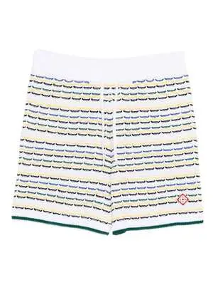 Casablanca Graphic Pattern Cotton Shorts - Multicolor