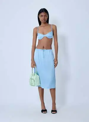 Prada Silk Bralette - Gray