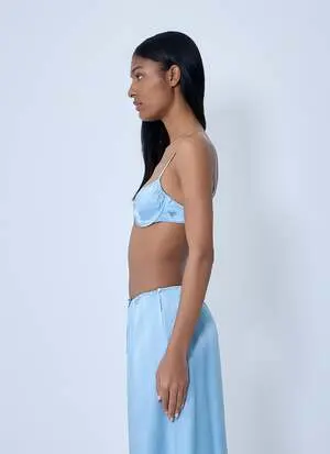 Prada Silk Bralette - Gray