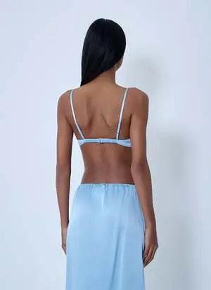 Prada Silk Bralette - Gray