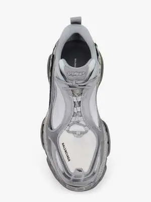Balenciaga Triple S Gradient Mesh And Nylon Insert Sneakers With Distressed Effect - Multicolor