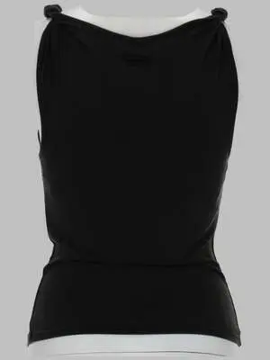 DIESEL® Twisted Strap Tank Top - Black