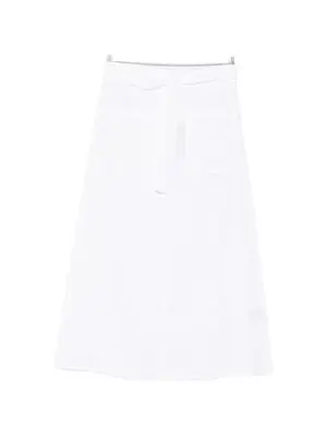 TOTEME Linen And Cotton Blend A-line Skirt - Multicolor