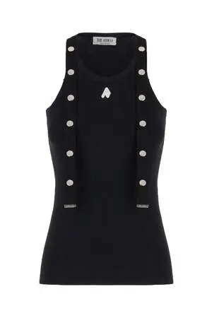 Attico Ribbed Button Detail Tank Top