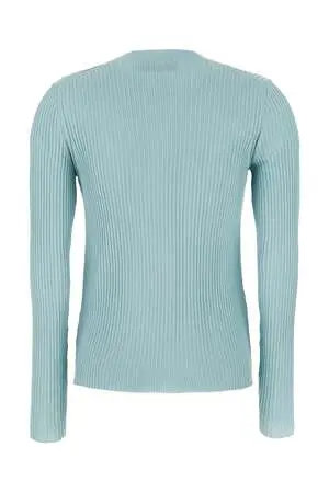 Fendi Ribbed Knit Top With Colorblock Detail