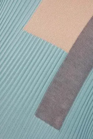 Fendi Ribbed Knit Top With Colorblock Detail