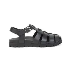 Prada Eva Cage Sandals - Black