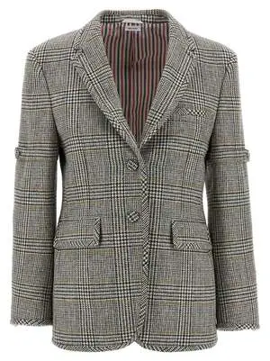 Thom Browne Prince Of Wales Checked Blazer - Multicolor