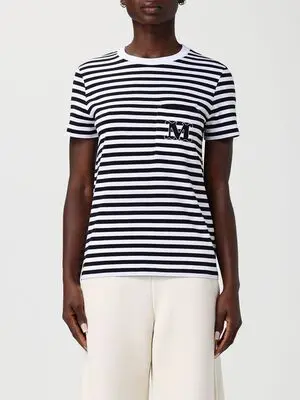 Max Mara Striped T-shirt With Pocket Detail