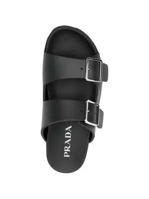 Prada Flat Sandals With Buckle Fastening