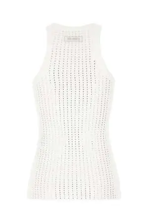 Attico Ribbed Embellished Tank Top - Multicolor