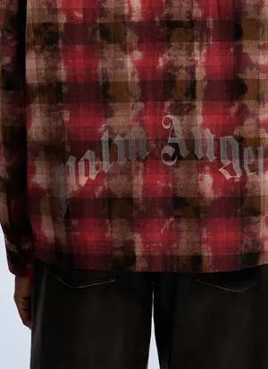 Palm Angels Curved Logo Check Shirt