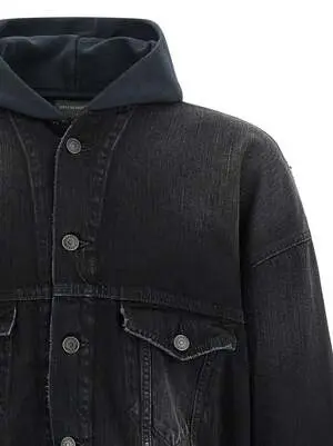 Balenciaga Hybrid Denim Hoodie Jacket