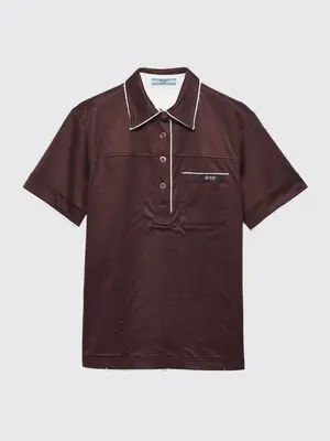 Prada Short Sleeve Polo Shirt - Red