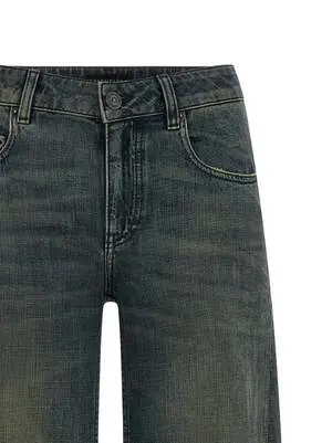 Balenciaga Wide Leg Jeans With Sinuous Stitching