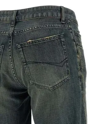 Balenciaga Wide Leg Jeans With Sinuous Stitching
