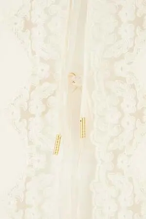 Alberta Ferretti Lace Trimmed Jacket