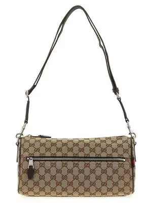 Gucci Small Gg Monogram Cylindrical Shoulder Bag - Cream