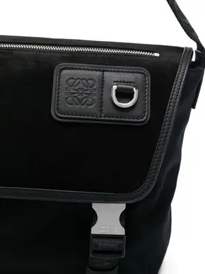 Loewe Flex Medium Canvas And Suede Crossbody Bag