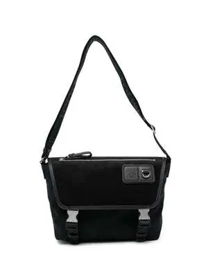 Loewe Flex Medium Canvas And Suede Crossbody Bag - Multicolor