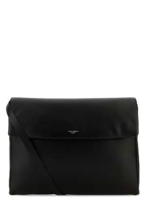 Dolce & Gabbana Nappa Leather Mediterraneo Clutch - Black