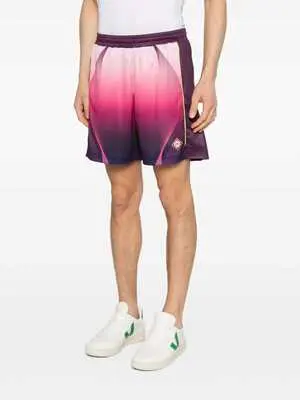 Casablanca Aubergine Faded Logo Shorts