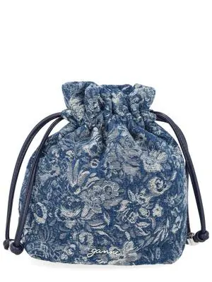 GANNI Denim Tapestry Bag - Blue