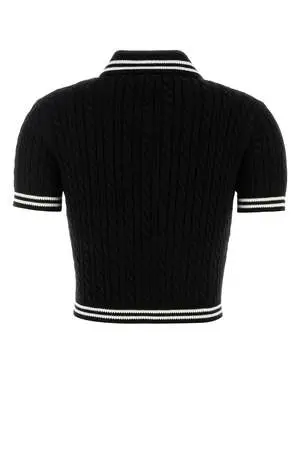 Alessandra Rich Cropped Polo Shirt