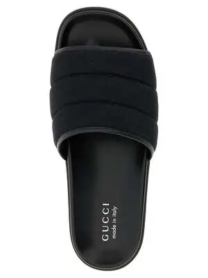 Gucci Padded Gg Fabric Slides