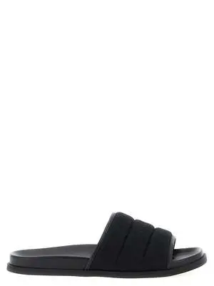 Gucci Padded Gg Fabric Slides - Black