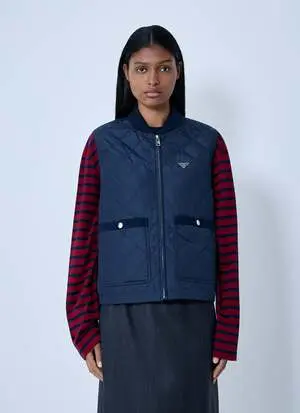Prada Re-nylon Quilted Vest - Blue