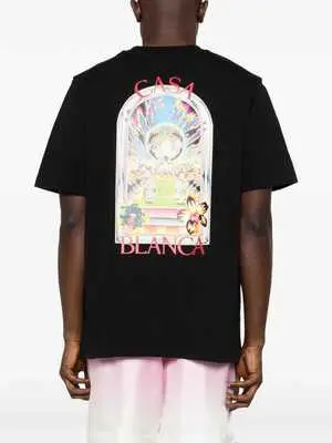 Casablanca Tennis Landscape T-shirt With Graphic Print