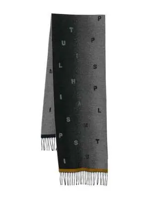 Paul Smith Men Scarf Faded Int Jacq - Black